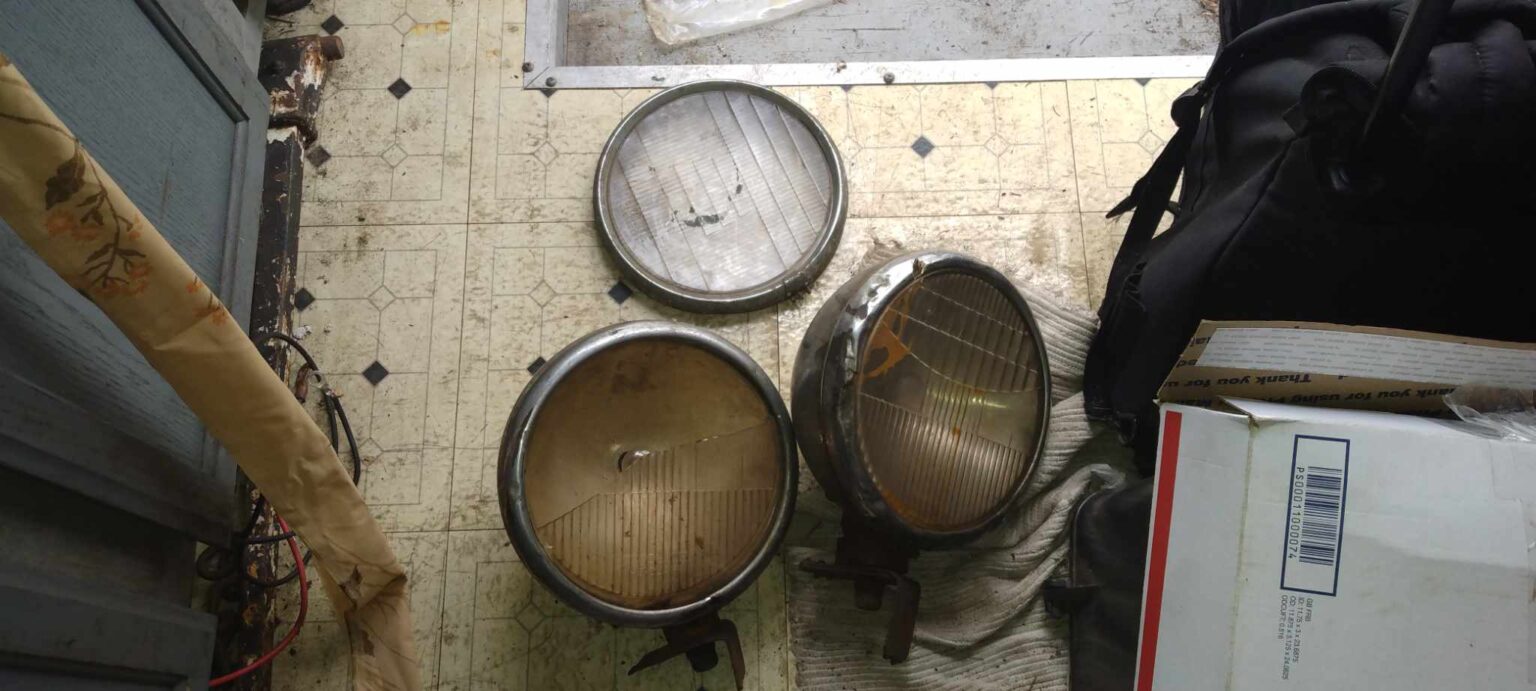 1925 headlights, Ford/Dodge/Chevy, set of 2, 1 extra lens, used - B&P ...